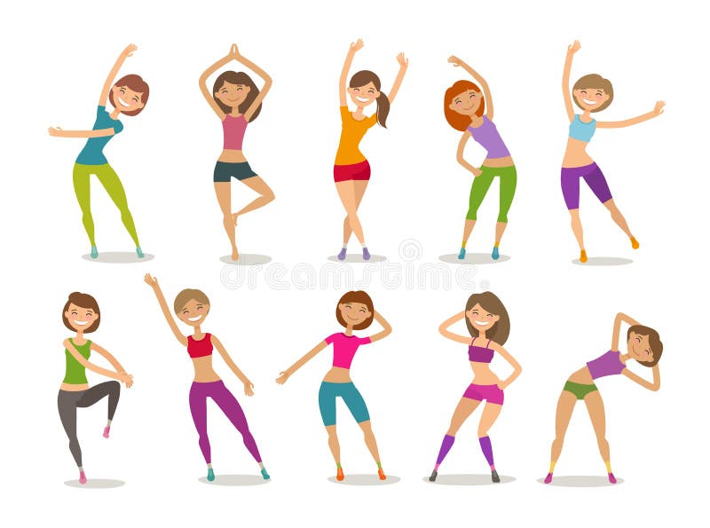 Strong Sport Girl Cartoon Vector Stock Vector Illustration Of Fitness Body 77898790