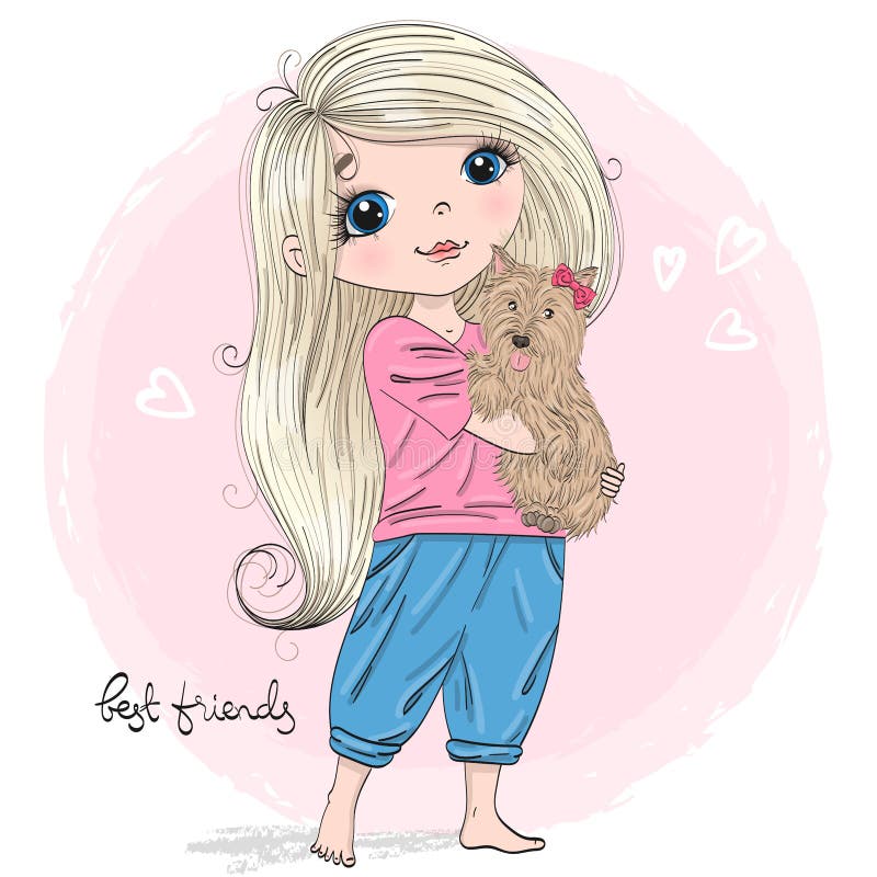 Dog Blonde Girl Stock Illustrations – 267 Dog Blonde Girl Stock ...