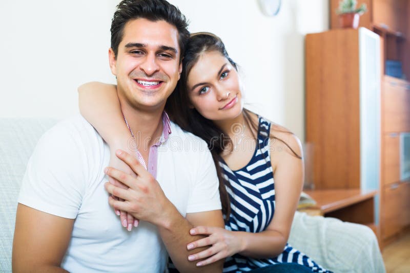 Girlfriend And Boyfriend Cuddling Stock Photo - Image of faces, rest ...