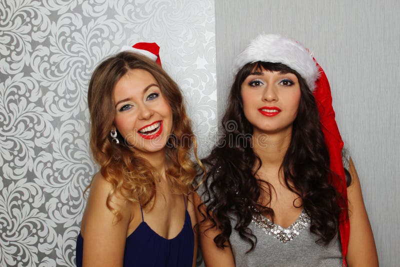 Girlfriends at Christmas Party Stock Image - Image of girlfriend ...