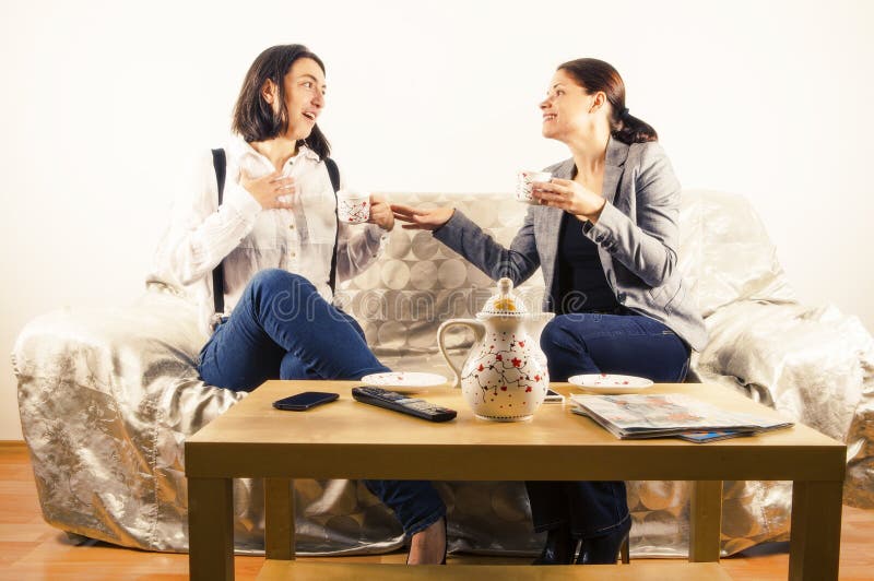 Conversation at coffee stock image. Image of hand, break - 12381001