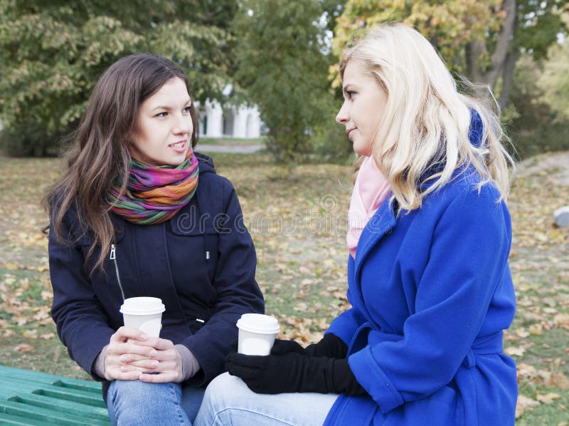 Girlfriends Gossip and Coffee Stock Photo - Image of person, lifestyle ...