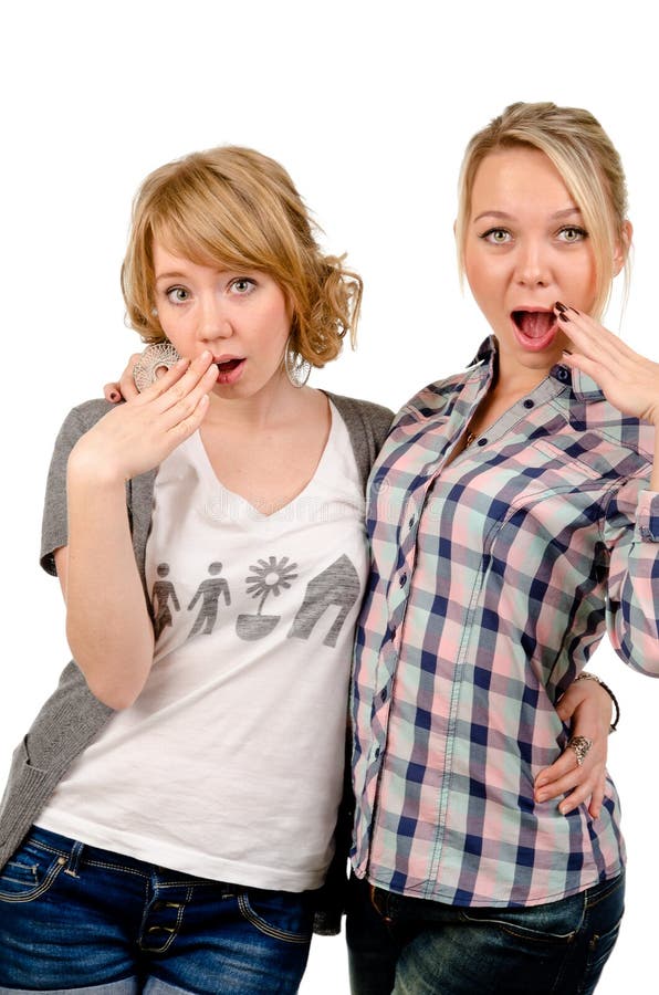 Girlfriends mocking stock image. Image of people, female - 28389485