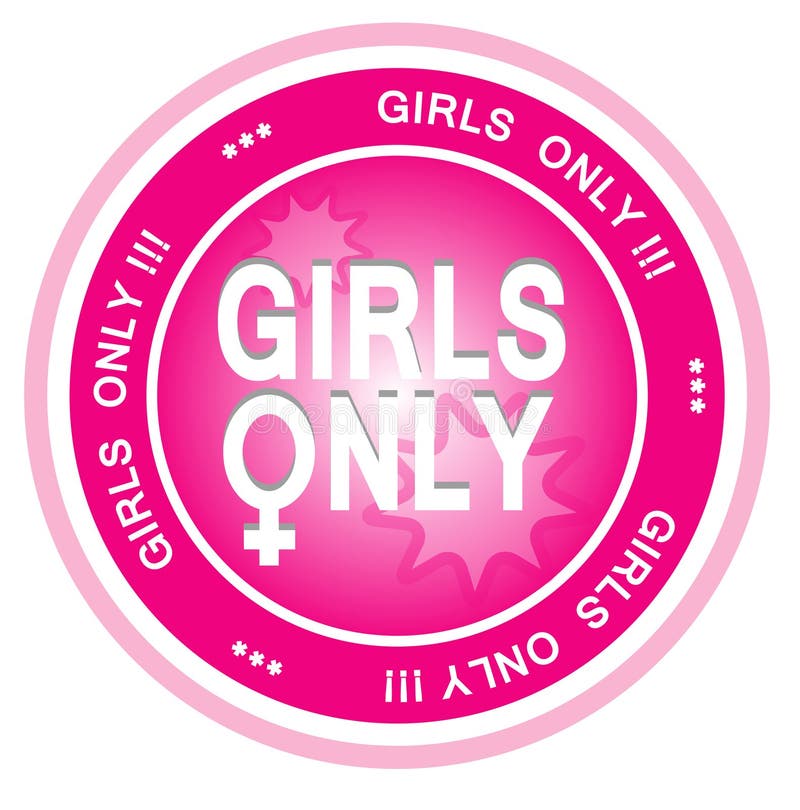 Girls only stock vector. Illustration of concept, sign - 10715310