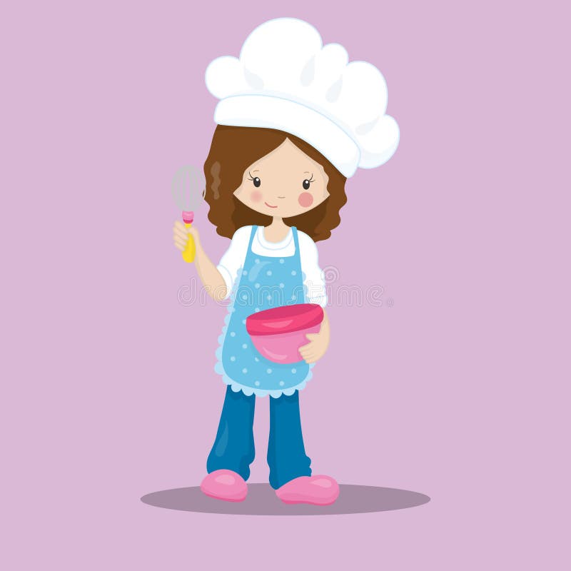 Girls baker 05 stock vector. Illustration of cartoon - 198987034