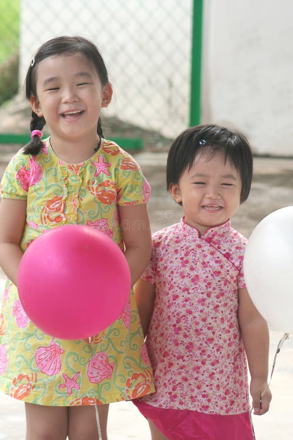 Girls & balloons stock photo. Image of celebration - 1288906
