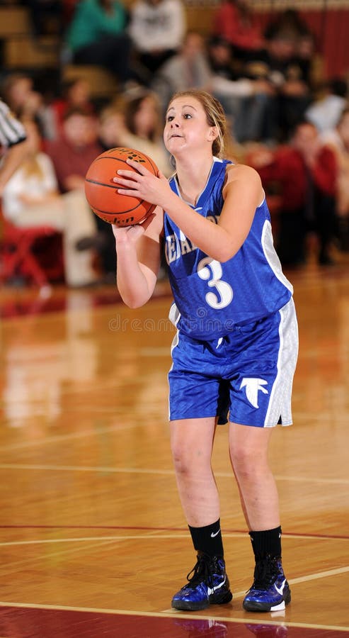 Girls Basketball Player - Free Throw Editorial Stock Photo - Image of ...