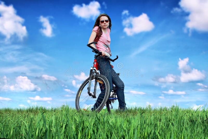 Girls bike stock photo. Image of carefree, cheerful, education - 5607880