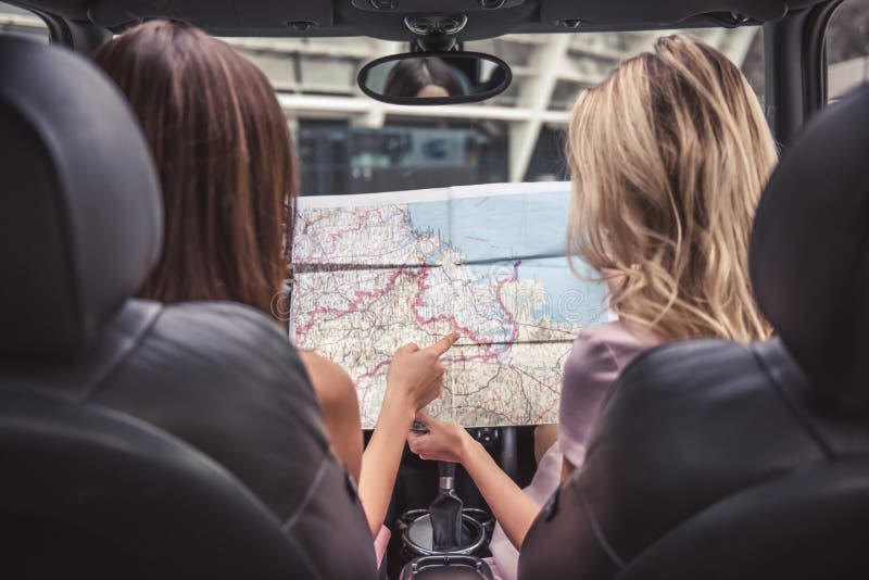 Girls in car stock image. Image of automobile, lifestyle - 104082641