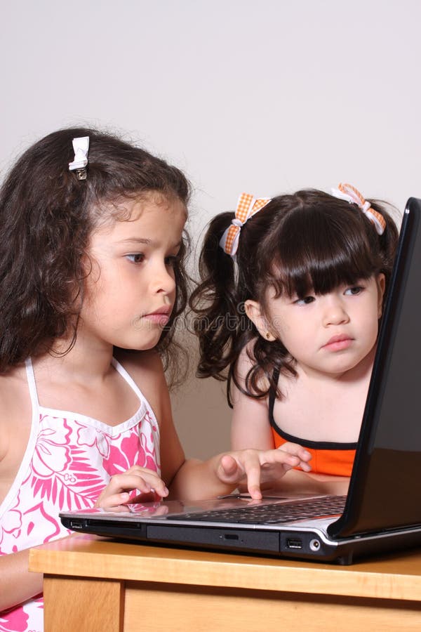 Girls And Computer Picture. Image: 3702172