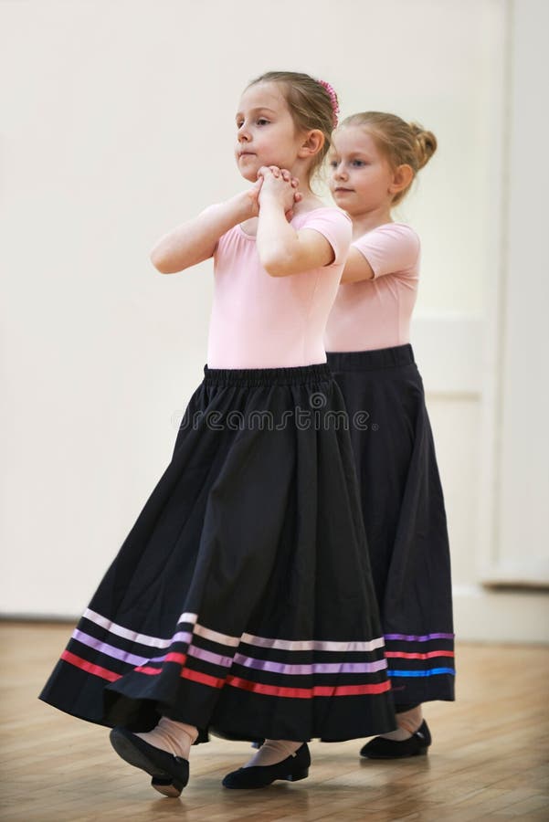 Girls in Costume during Character Ballet Dancing Class Stock Image ...