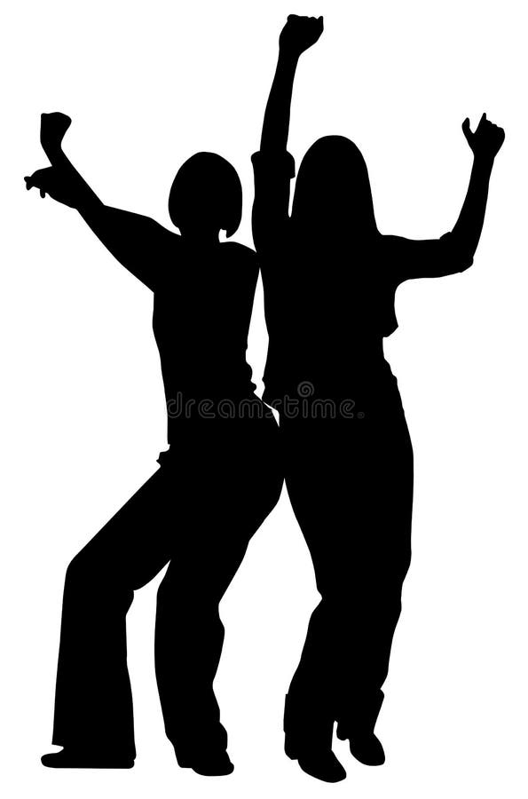 Girls dancing stock vector. Illustration of drawing, outfit - 35423128