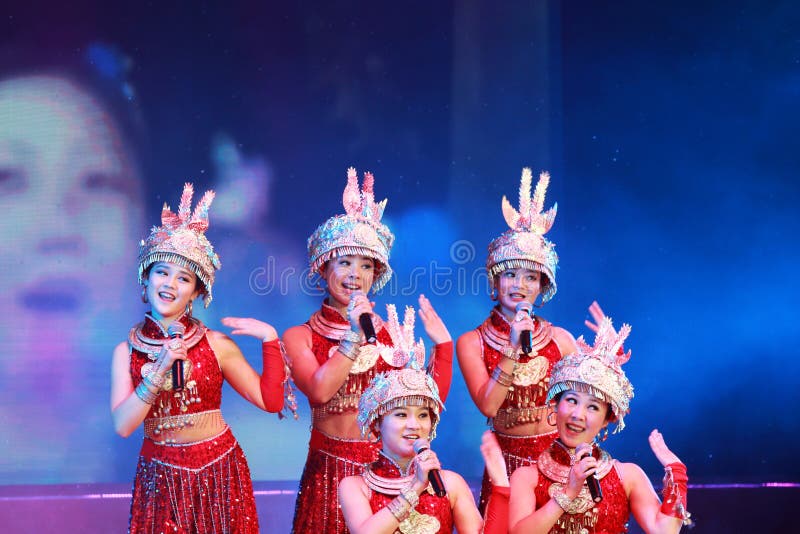 The Girls are Dancing on the Stage Editorial Photography - Image of ...