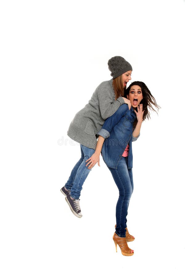 Girls Fear and Their Reaction Stock Photo - Image of white, hands: 23013866