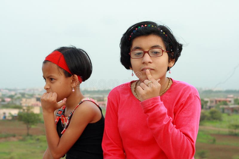 Girls finding the answers stock photo. Image of pink, answer - 8717992