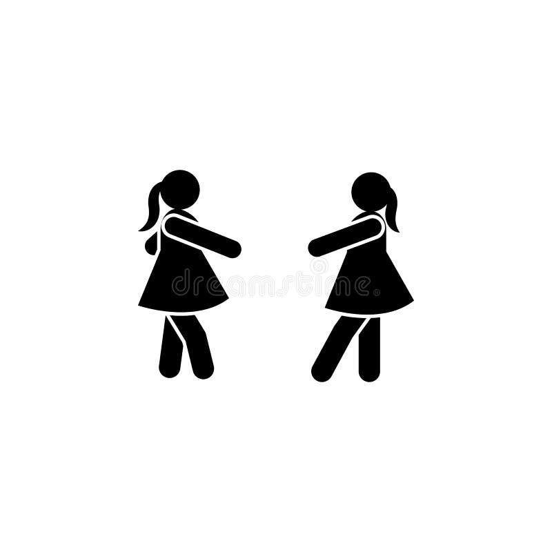 Girls Friend Icon. Element of Friends Icon Stock Illustration ...