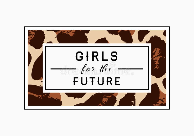 Girls for the Future Leopard Graphic Print. Leopard Slogan Graphic ...