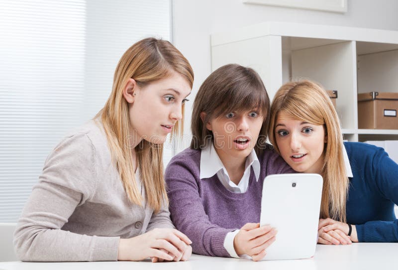 Girls Group Young Students stock photo. Image of beautiful - 35576164