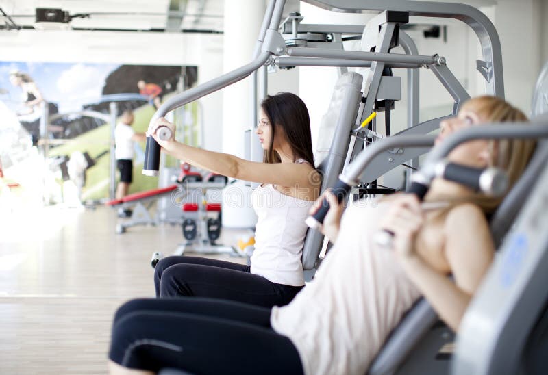 Girls in the gym stock photo. Image of active, healthy - 24917338