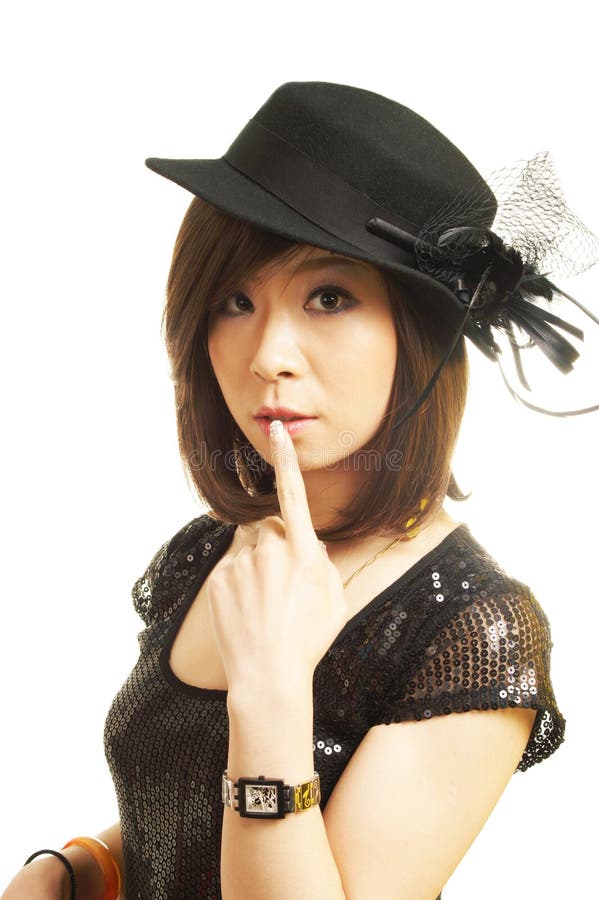 Girls hat stock photo. Image of lips, ladies, person - 13067196