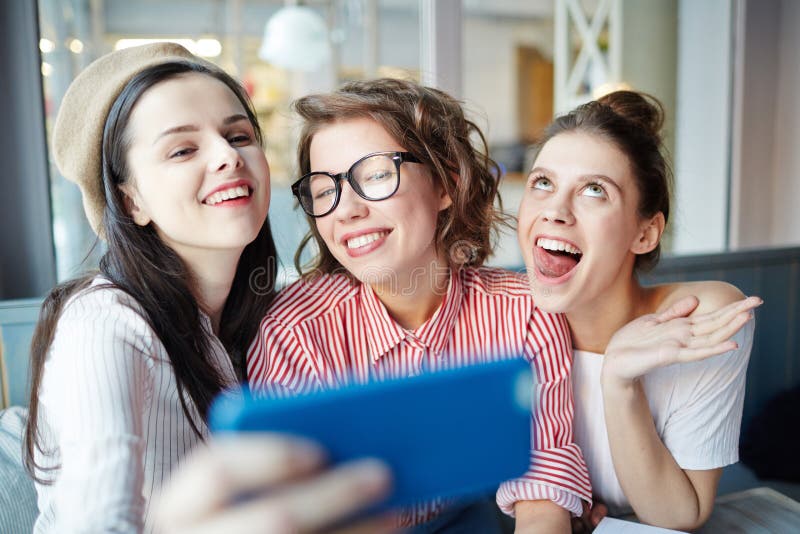 Girls having fun stock photo. Image of gadget, enjoy - 118630654