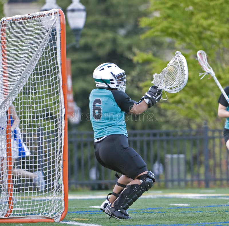 Girls Lacrosse Goalie Taking the Field Stock Photo - Image of womens ...