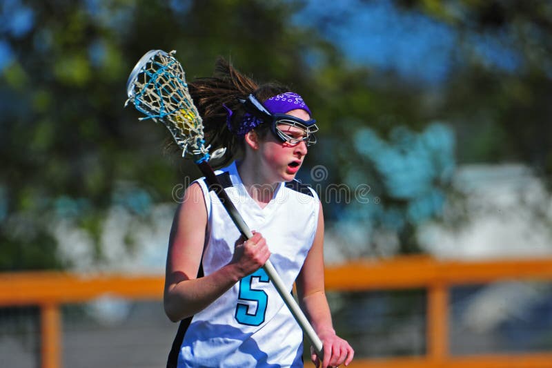 Girls Lacrosse Goalie Taking the Field Stock Photo - Image of womens ...