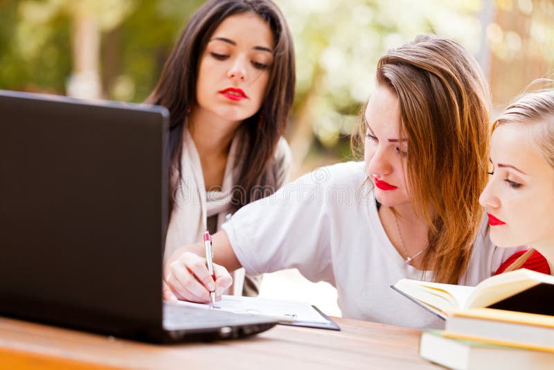 Girls learning stock photo. Image of group, read, female - 34428164