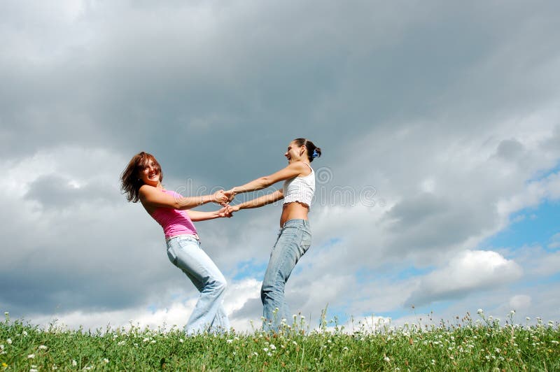 166 Two Girls Hold Hands Each Other Stock Photos - Free & Royalty-Free ...