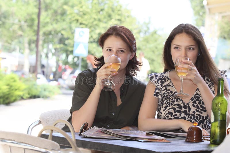 Girls met at lunch stock photo. Image of meeting, city - 25789978
