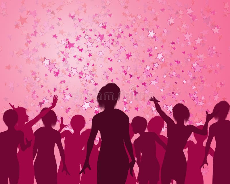 Girls Night out stock illustration. Illustration of network - 7481101