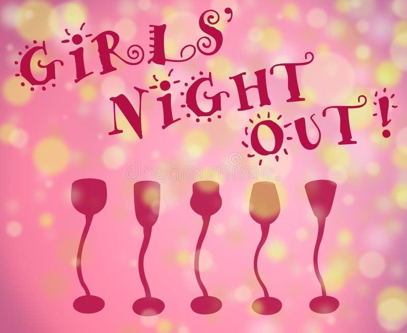 Girls night out background stock illustration. Illustration of write ...