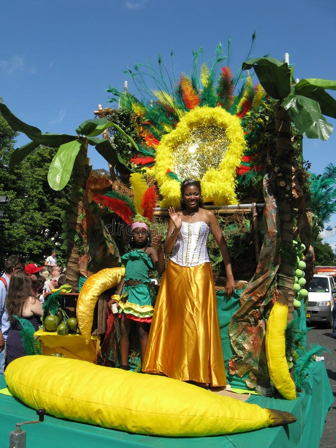 Girls on a parade car editorial stock photo. Image of beautiful - 10833433