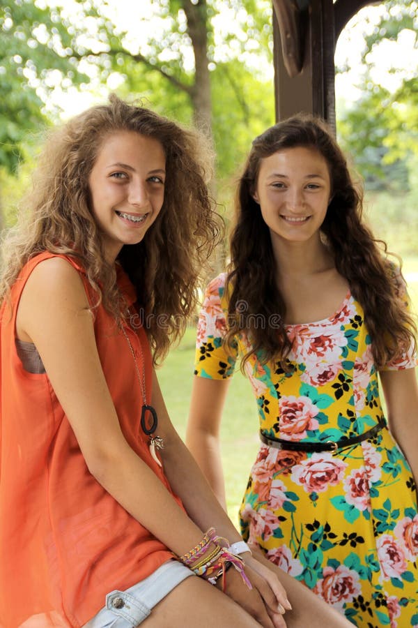 Two girls singing stock photo. Image of microphone, dances - 7319710