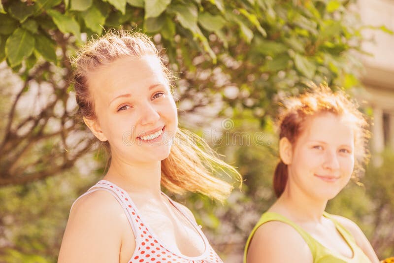 Girls in park stock photo. Image of beauty, pretty, female - 32846246