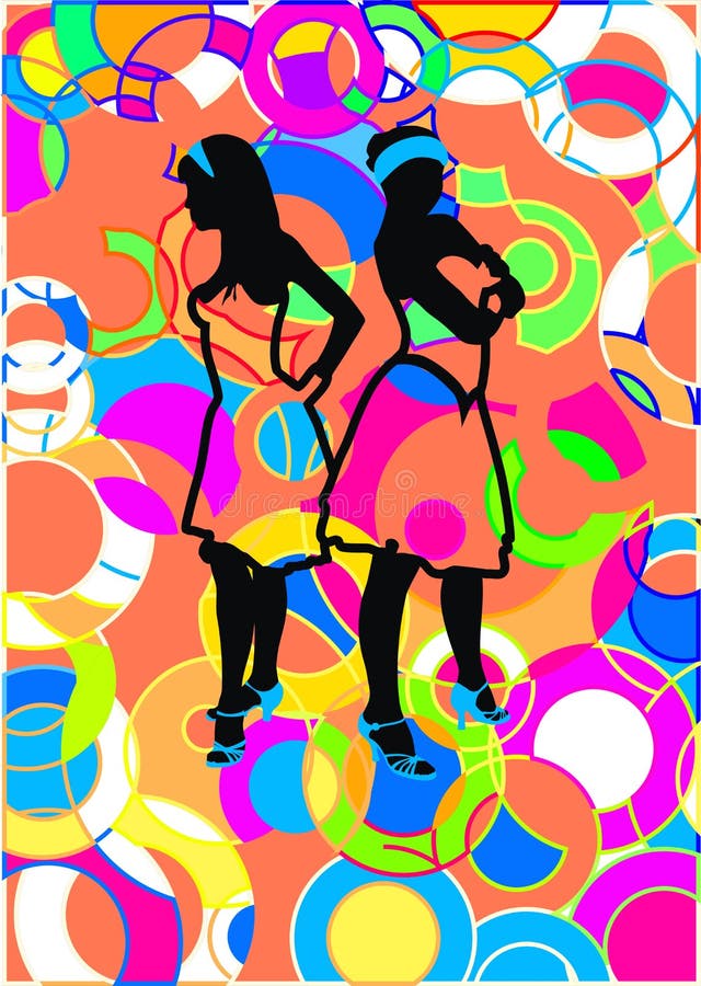 Girls on a party stock vector. Illustration of disco, beautiful - 5587683