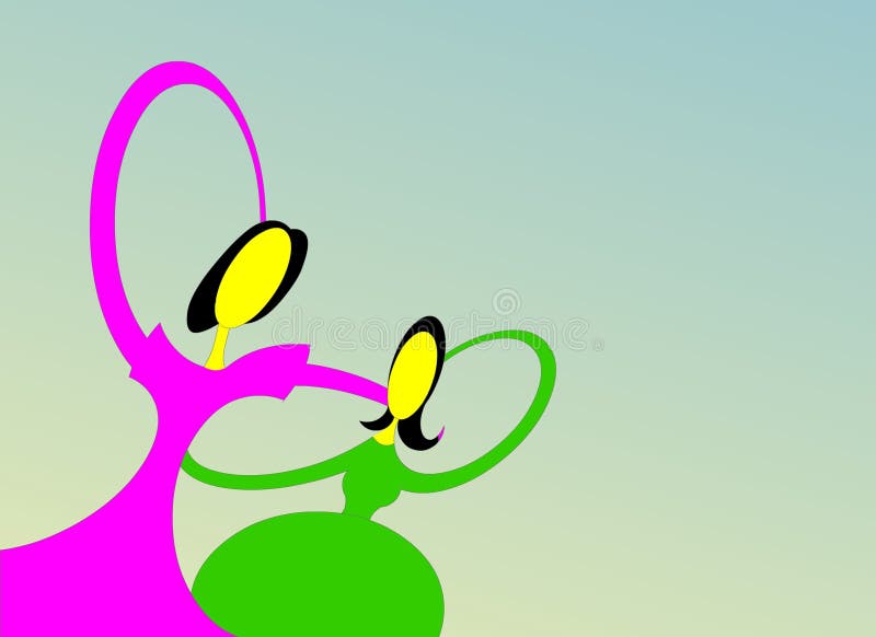 Girls play stock vector. Illustration of european, female - 7623052