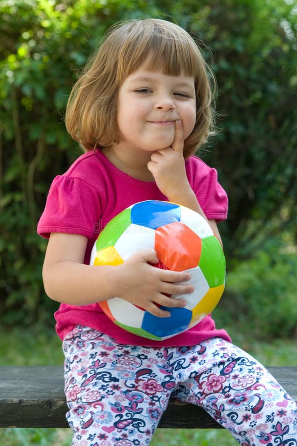Girls play football stock photo. Image of cute, adorable - 2843300