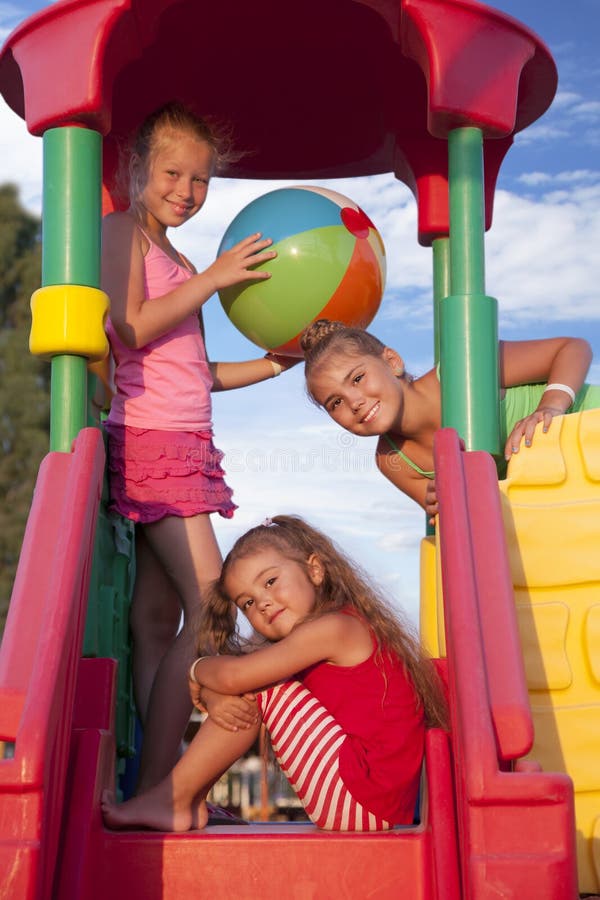 Girls At The Playground Stock Image Image Of Beauty 35225679