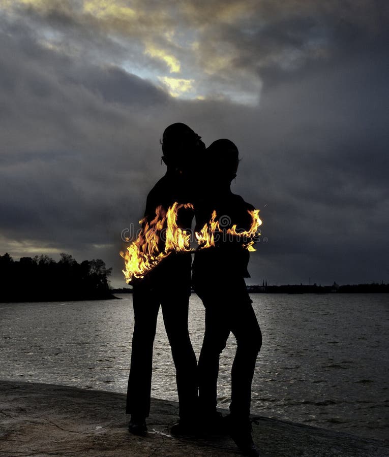 Girls playing with fire stock image. Image of dance, dramatic - 47802181