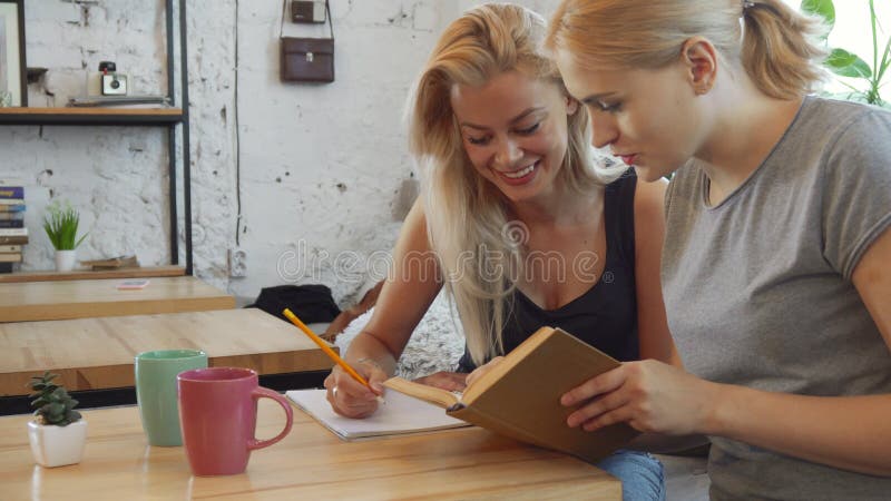 The Girls are Learning Something Stock Image - Image of macchiato, hair ...