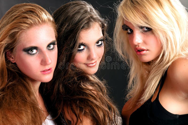 Girls Ready To Go Out for the Night Stock Image - Image of group ...