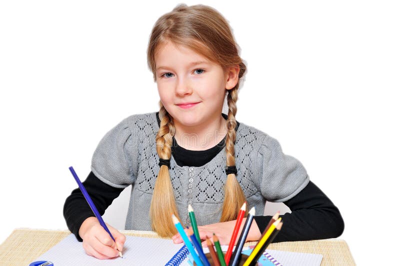 Girls school learn stock photo. Image of child, girl - 18175008
