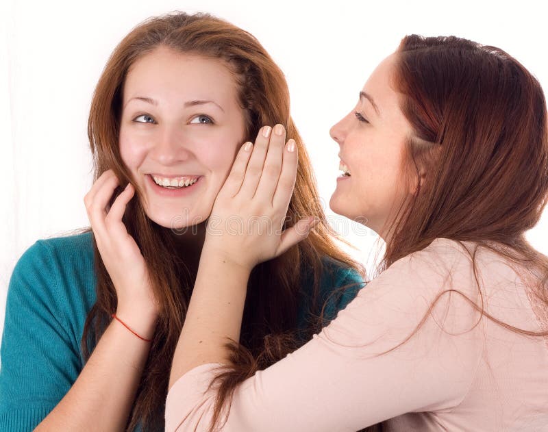 Girls secret stock image. Image of smile, whisper, happy - 22839725
