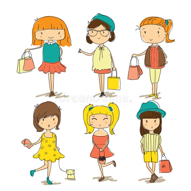 Girls Hanging Out Stock Illustration Illustration Of Best 10467128