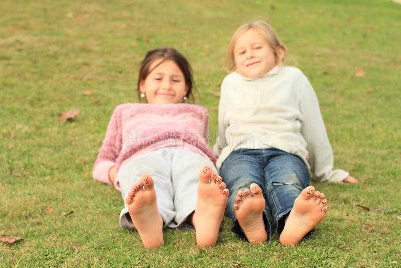 Smiling Little Girl Feet Soles Stock Photos - Free & Royalty-Free Stock ...