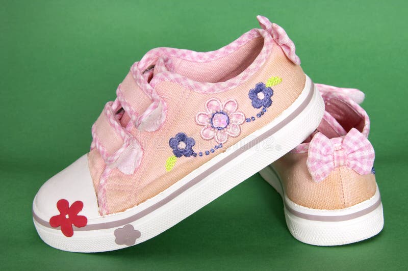 Girls sneakers stock photo. Image of style, flowers, canvas - 2607334
