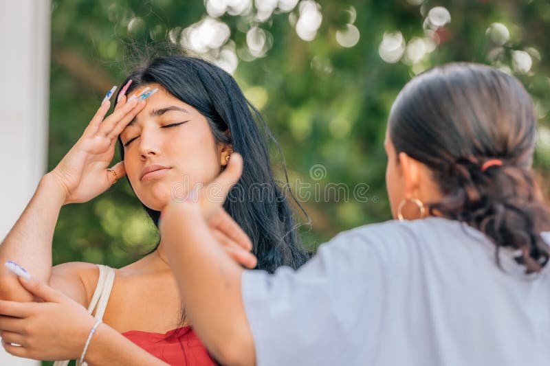 Girls on the Street Arguing Stock Photo - Image of serious, problem ...