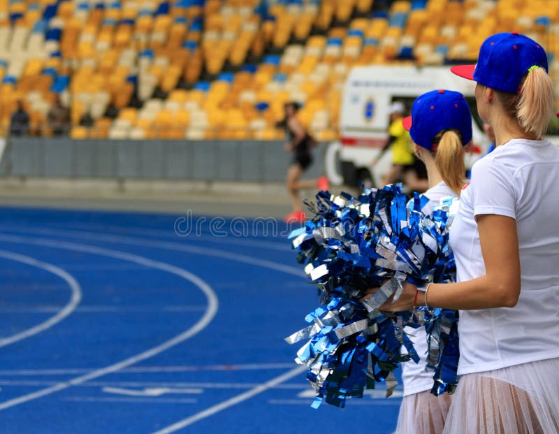 Girls from the Support Group Stadium. Editorial Photo - Image of ...