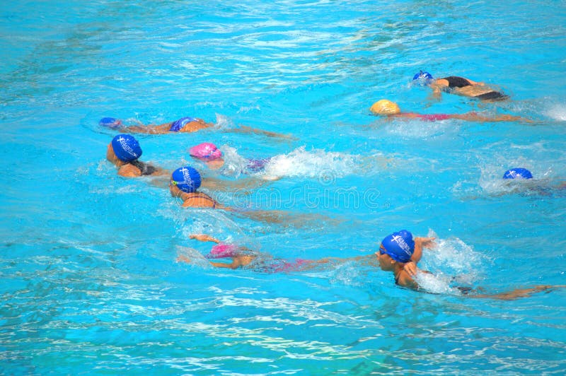 Girls swimming competition editorial photo. Image of athlete - 62415146